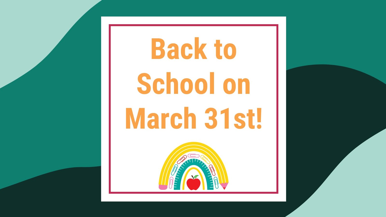 Back to School on Monday!