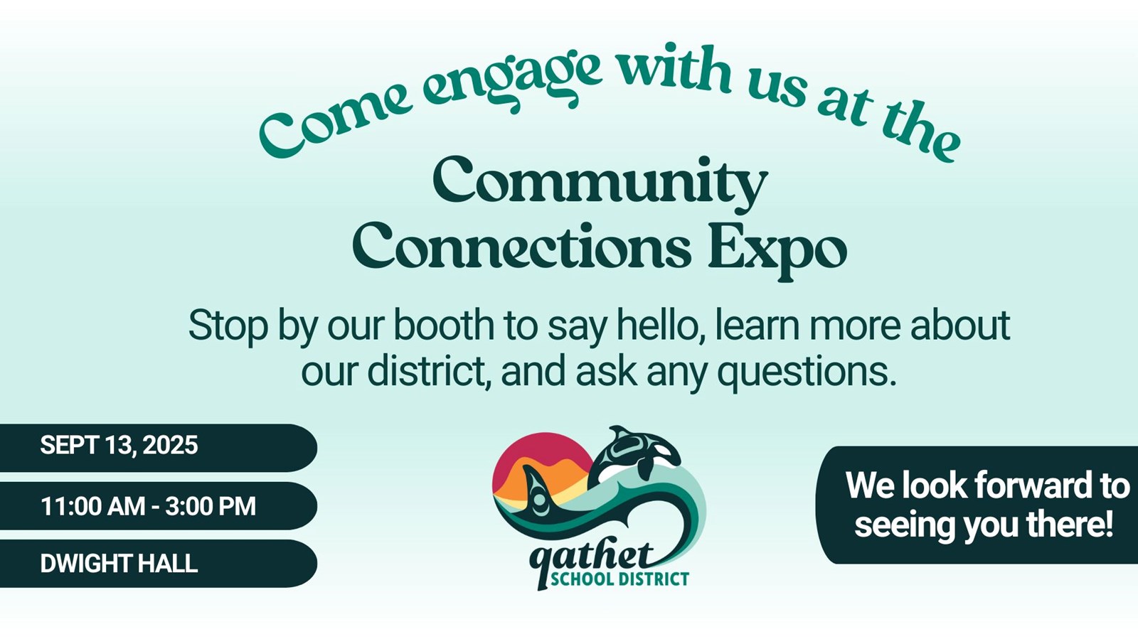 We'll be at the Community Connections Expo on September 13th!